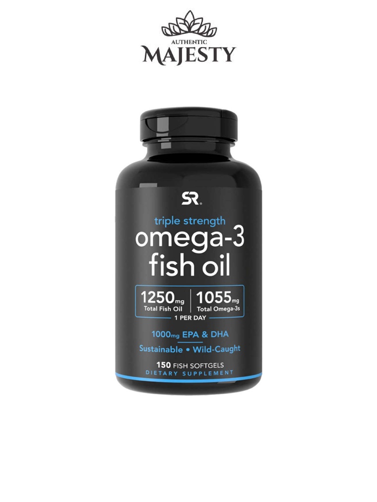 Sports Research Huile de poisson Oméga-3 triple force – 150 gélules de ...